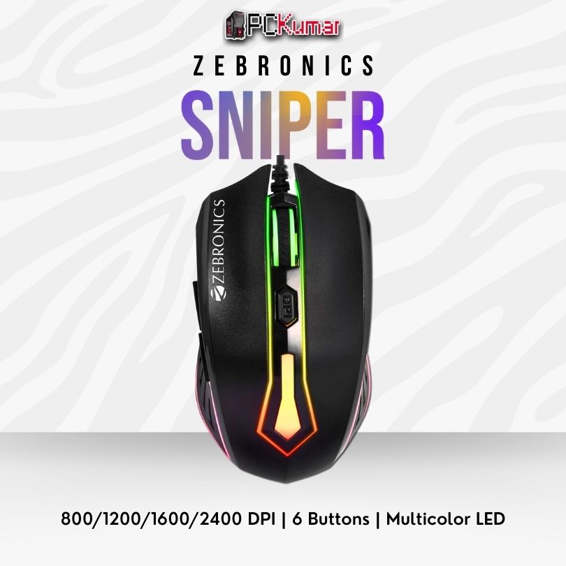 MS-ZEBRONICS OPTICAL USB GAMING MOUSE (SNIPER) - PCKumar Infotech