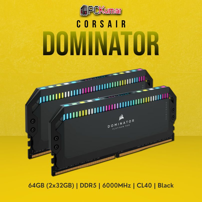 Corsair Memory CMT64GX5M2B6000C40 DOMINATOR PLATINUM RGB 64GB (2x32GB ...